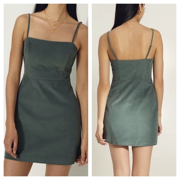 Wilfred | Dresses | Wilfred Isabelle Corduroy Sage Green Mini Dress New ...
